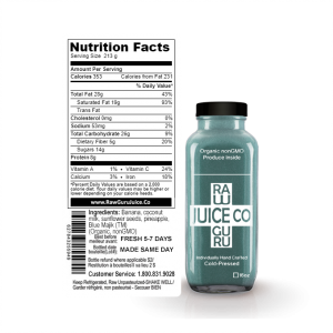 BlueNana Smoothie cold-pressed raw organic